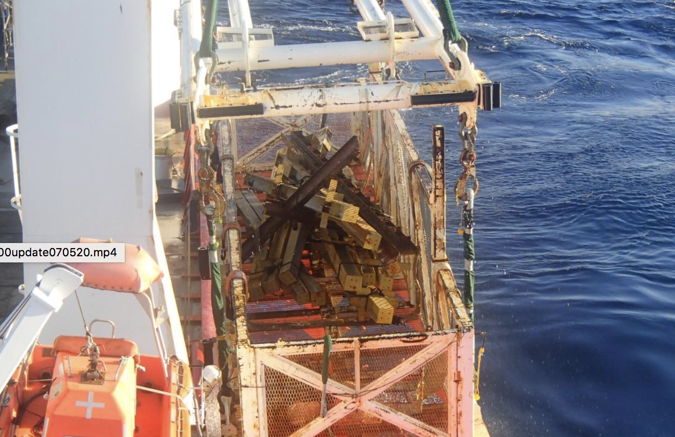 NBN News | SALVAGE CREW DISCOVERS BROKEN CONTAINERS, SPILLING STEEL BEAMS