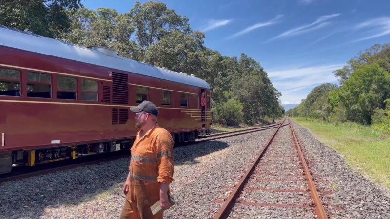 BYRON’S SOLAR TRAIN SERVICED IN THE AIR – NBN News