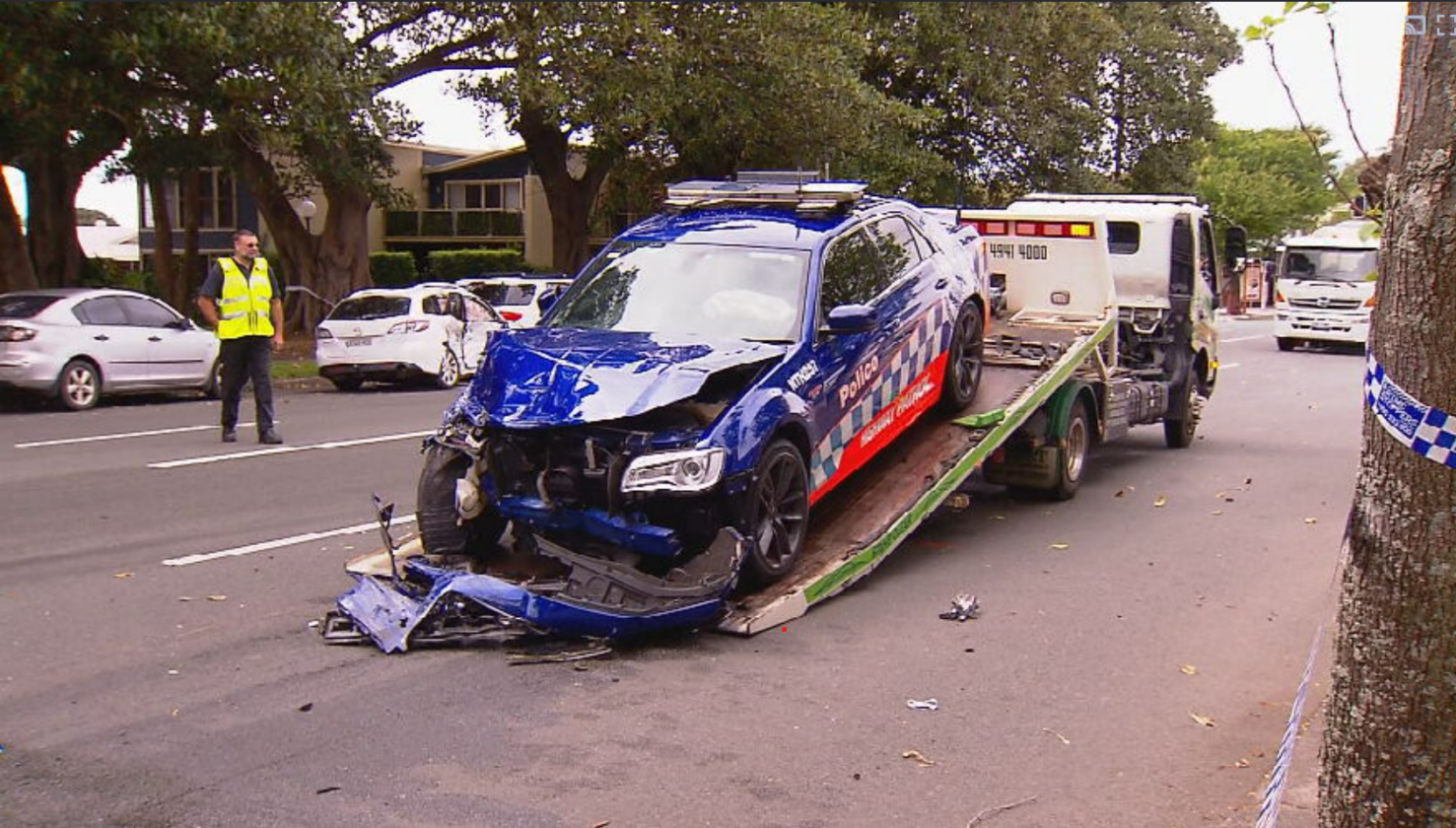 CCTV shows the moment a police car collides with a P-plate driver in ...