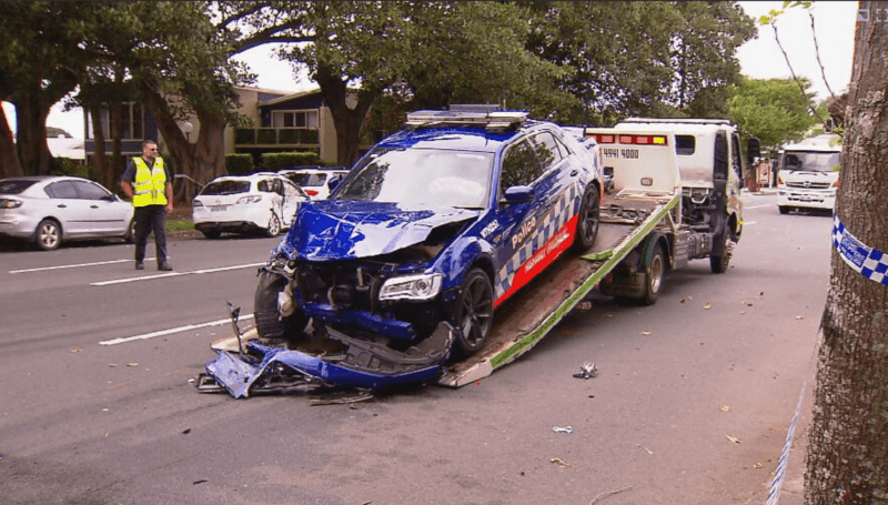 CCTV shows the moment a police car collides with a P-plate driver in ...